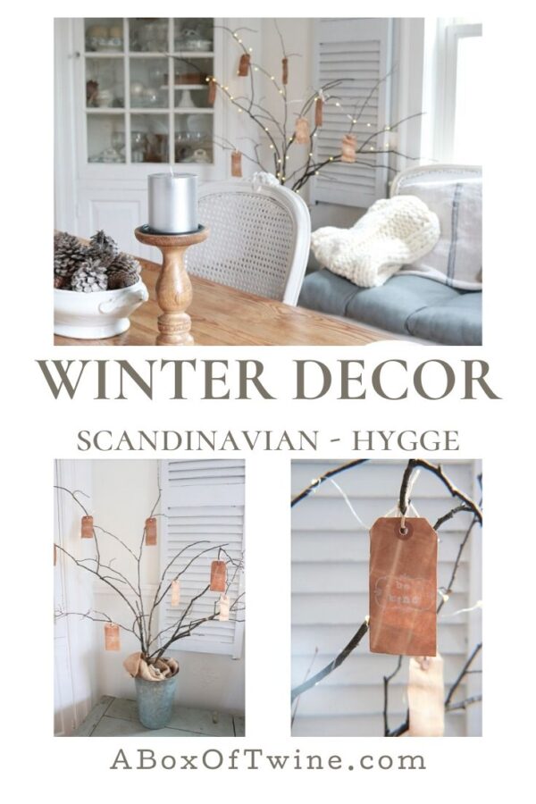 Hygge Winter Decor with Branches, Birch and Twinkle Lights - A BOX OF TWINE