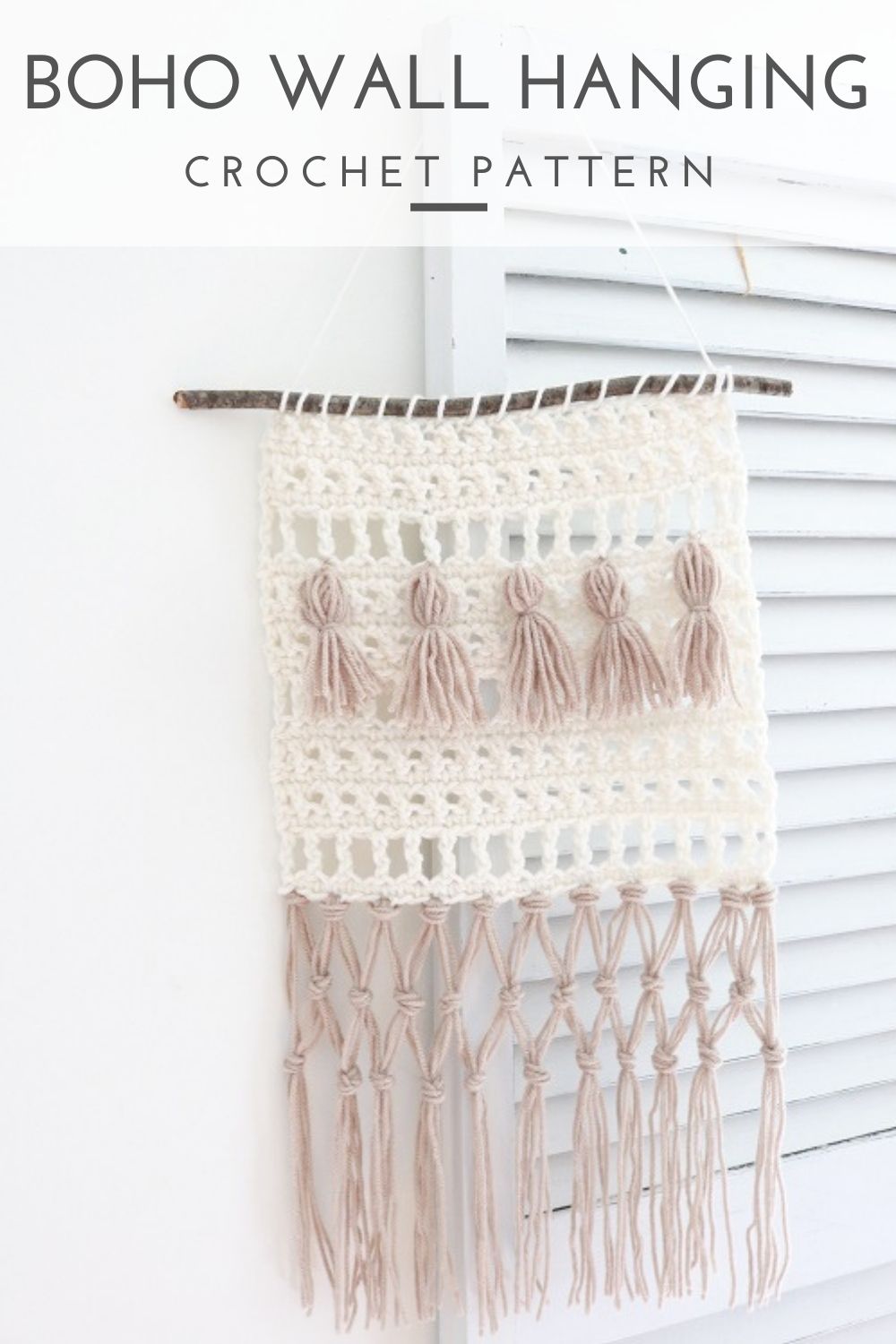 Crochet Wall Hanging Pattern {cute Boho style!} - A BOX OF TWINE
