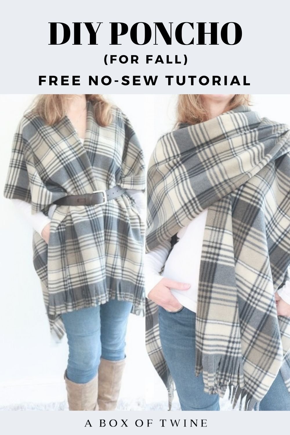 How to Make a Poncho {no sew!} - A BOX OF TWINE