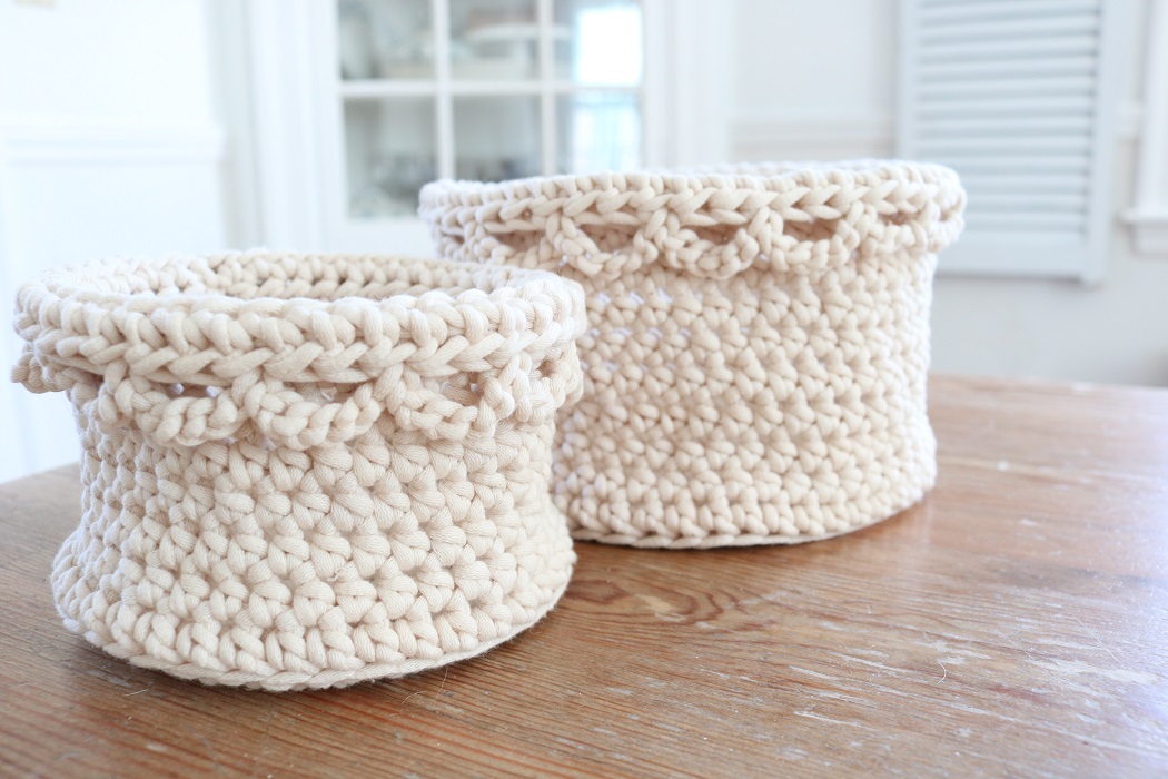 How to Crochet a Simple Basket {FREE Pattern} - A BOX OF TWINE