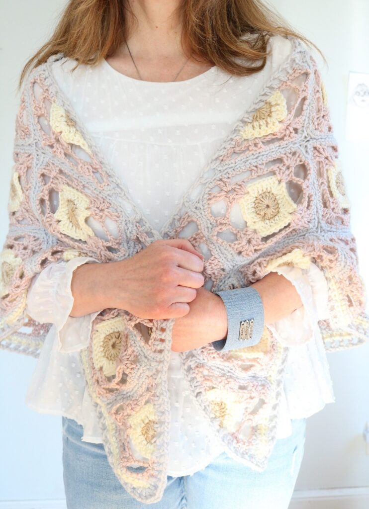 Easy Granny Square Shawl Crochet Pattern {FREE!} - A BOX OF TWINE