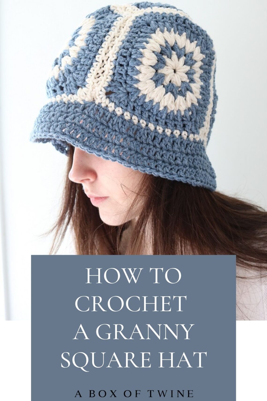{FREE} Granny Square Bucket Hat Crochet Pattern - A BOX OF TWINE