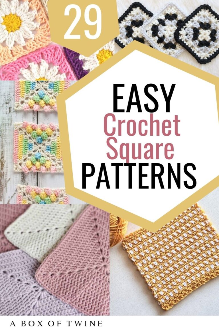 29 Easy and Gorgeous Crochet Square Patterns for Beginners - A BOX OF TWINE