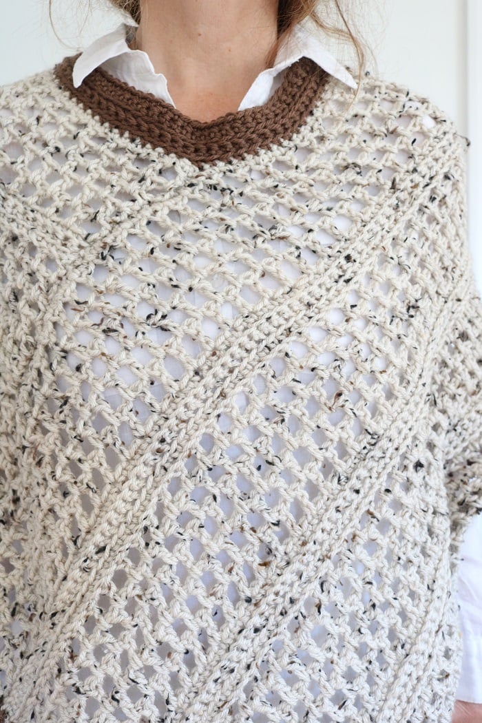 Simple FREE Poncho Crochet Pattern for Beginners - A BOX OF TWINE