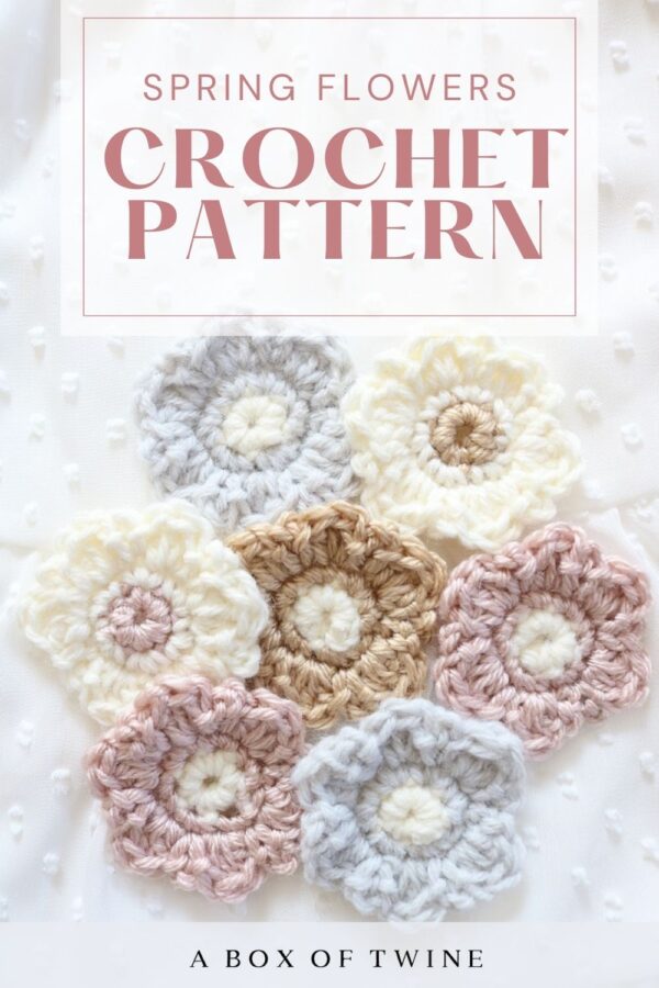 How to Crochet Small Flowers Great for Beginners - A BOX OF TWINE