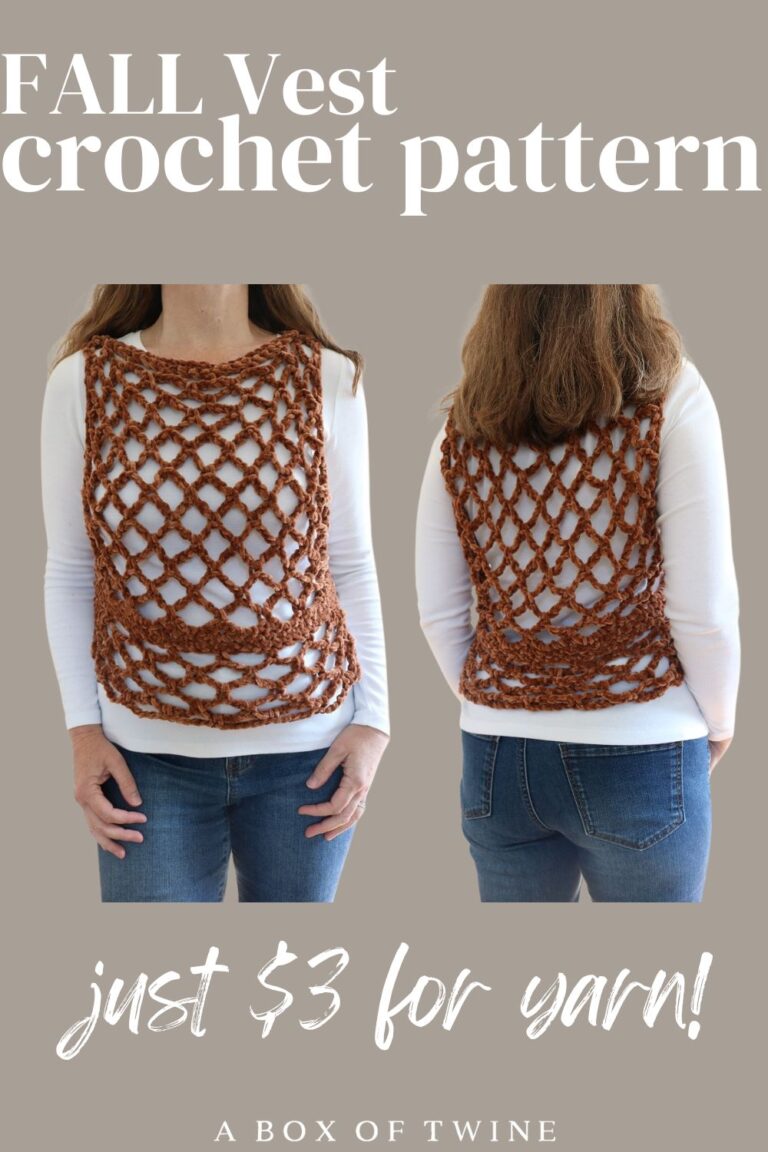 Easy Crochet Vest Pattern {FREE} - A BOX OF TWINE