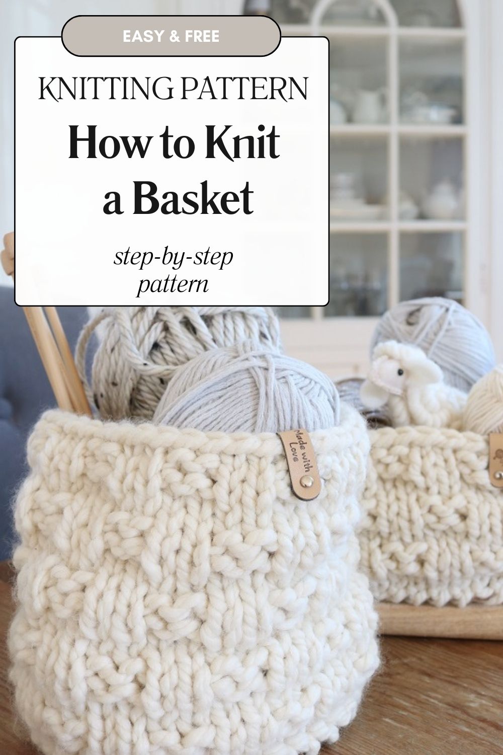 Knit Basket Pattern {FREE!} - A BOX OF TWINE