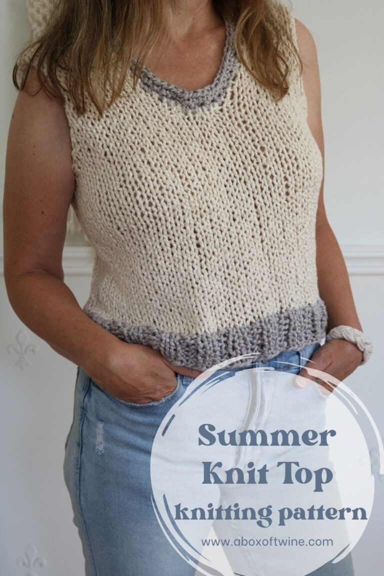 FREE Cotton Sleeveless Knit Top Pattern - A BOX OF TWINE