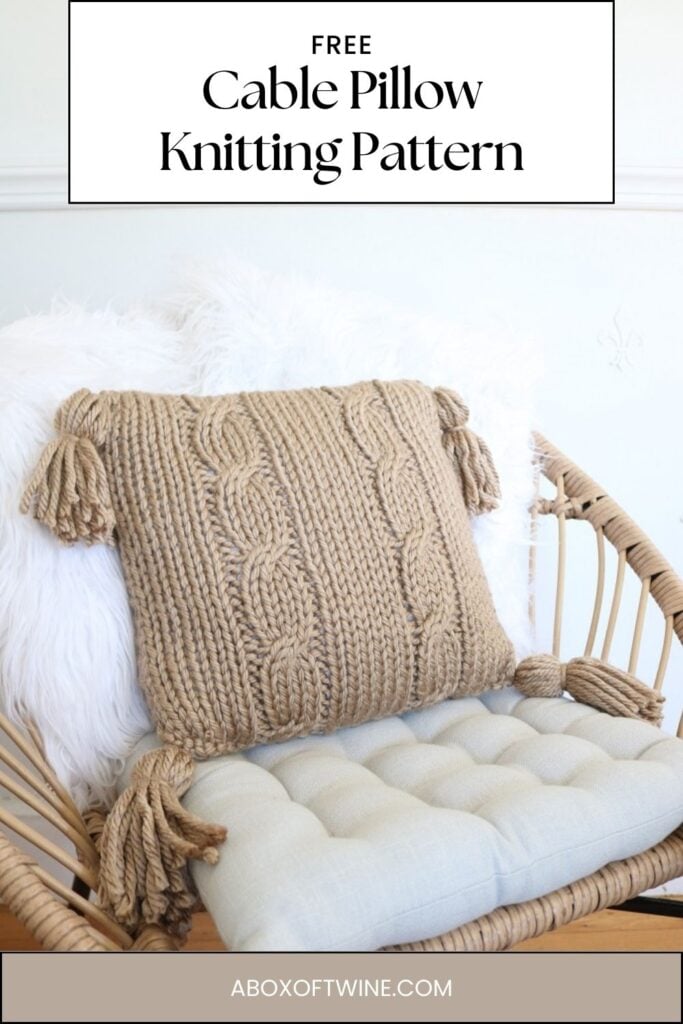 Chunky Knit Pillow Cover Pattern {FREE!} - A BOX OF TWINE