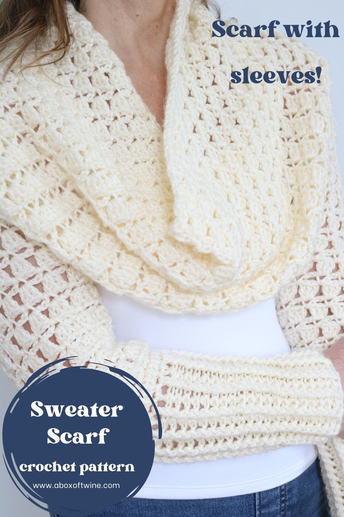 Sweater Scarf Crochet Pattern {FREE!} - A BOX OF TWINE